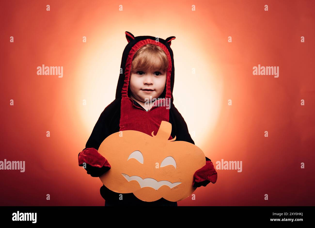 Little cute Boy wearing hallowwen carnival costumes. Halloween ...