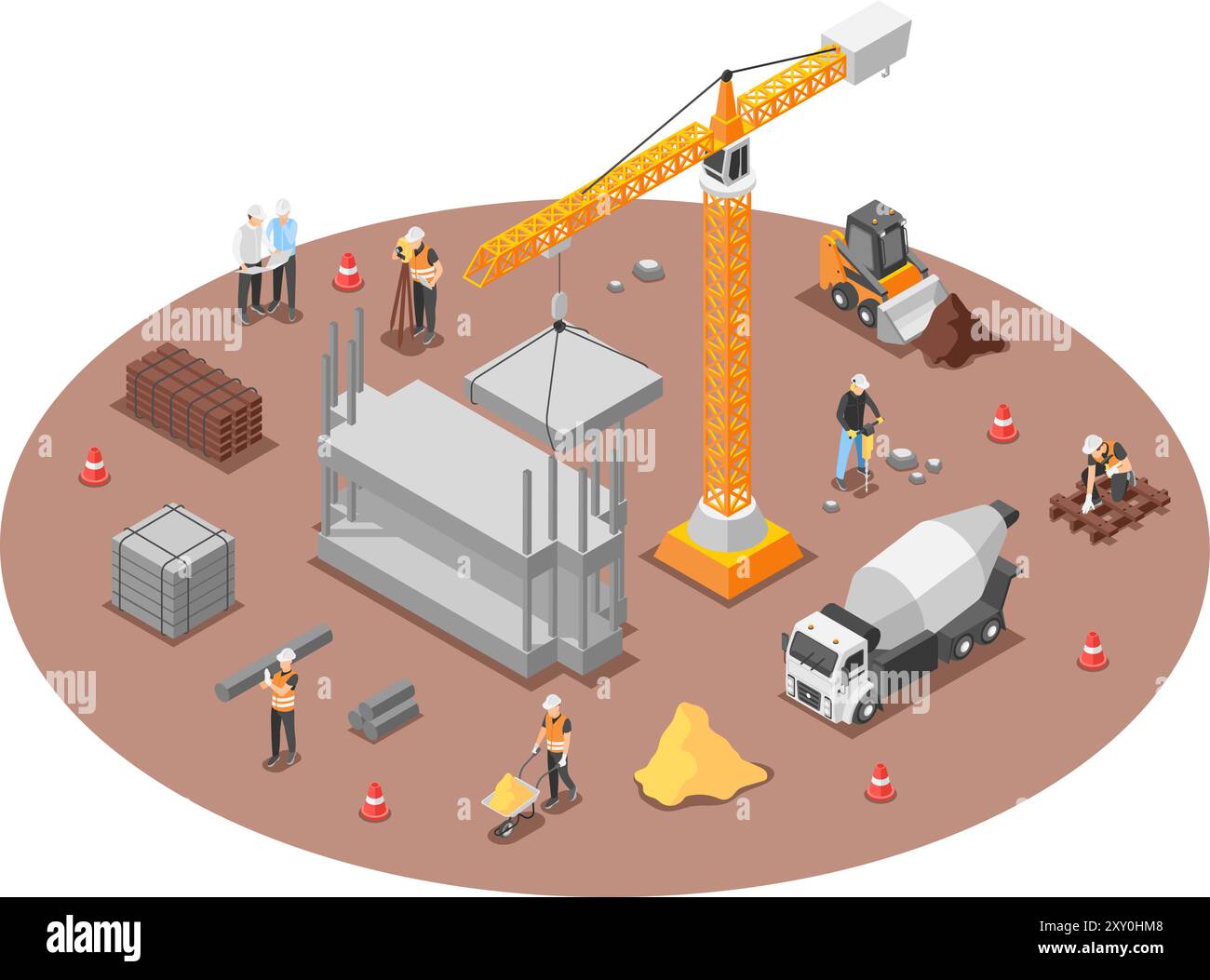3d illustration crane house Stock Vector Images - Alamy