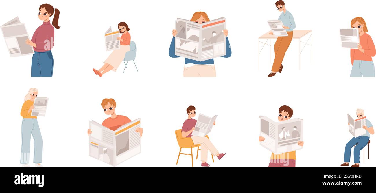 Person reading periodic Stock Vector Images - Alamy