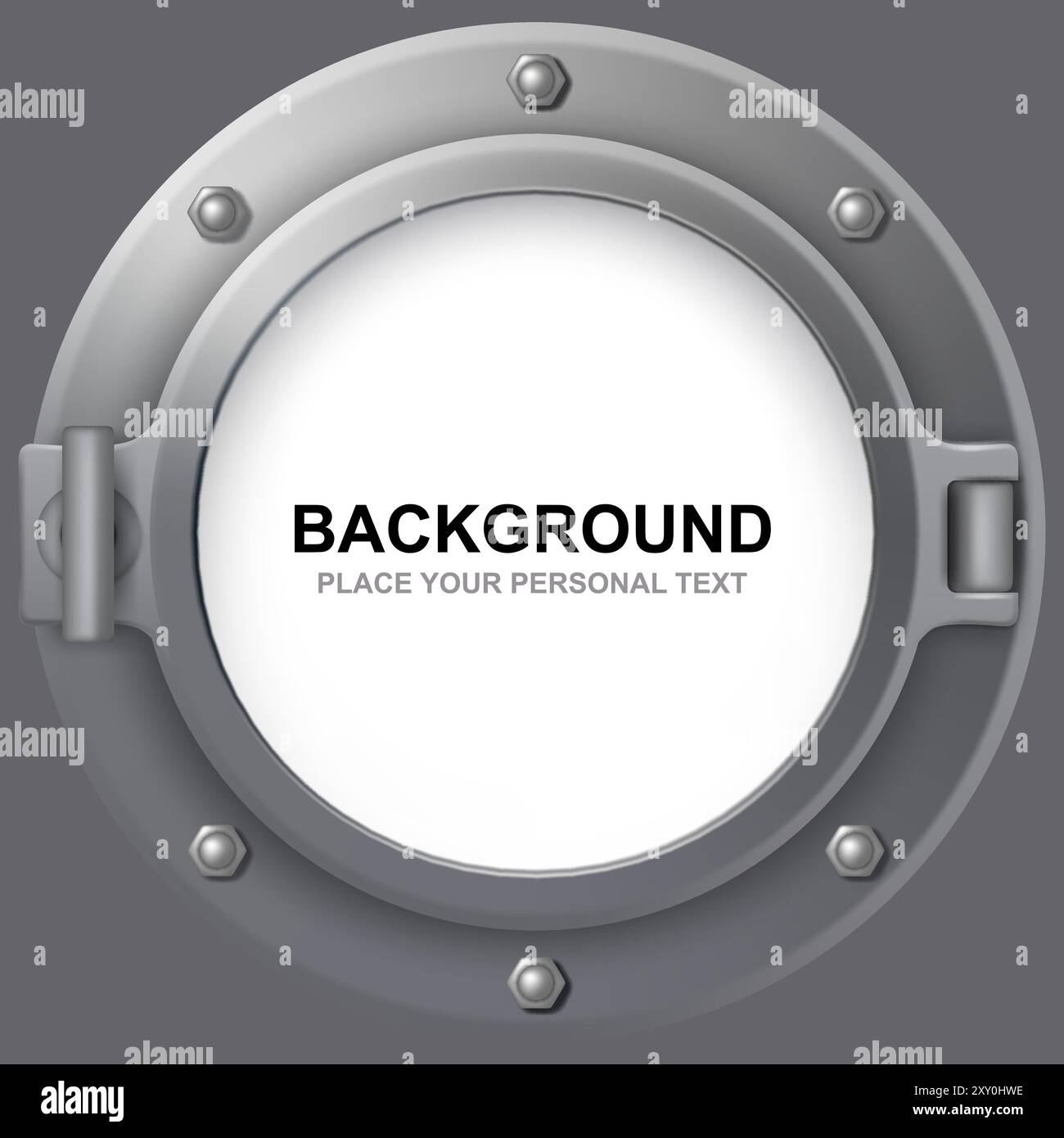 porthole. abstract round shape background frame of porthole and empty place for personal text ...