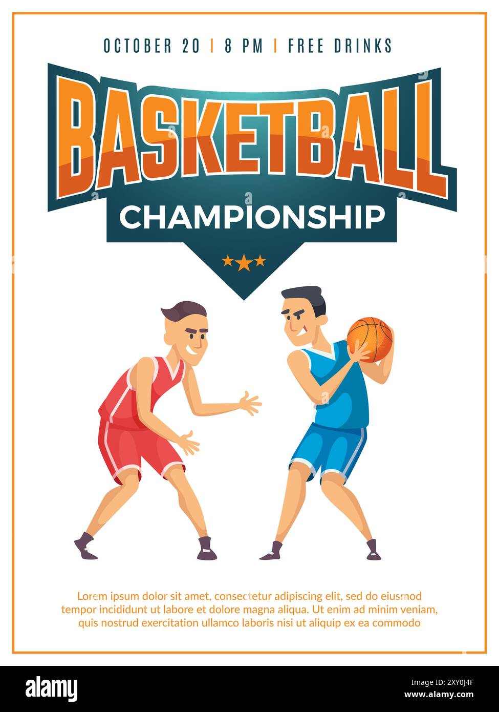 basketball poster. placard invitation to sport championship ...
