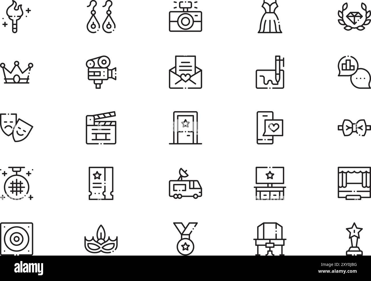 Fame icons collection is a vector illustration with editable stroke ...