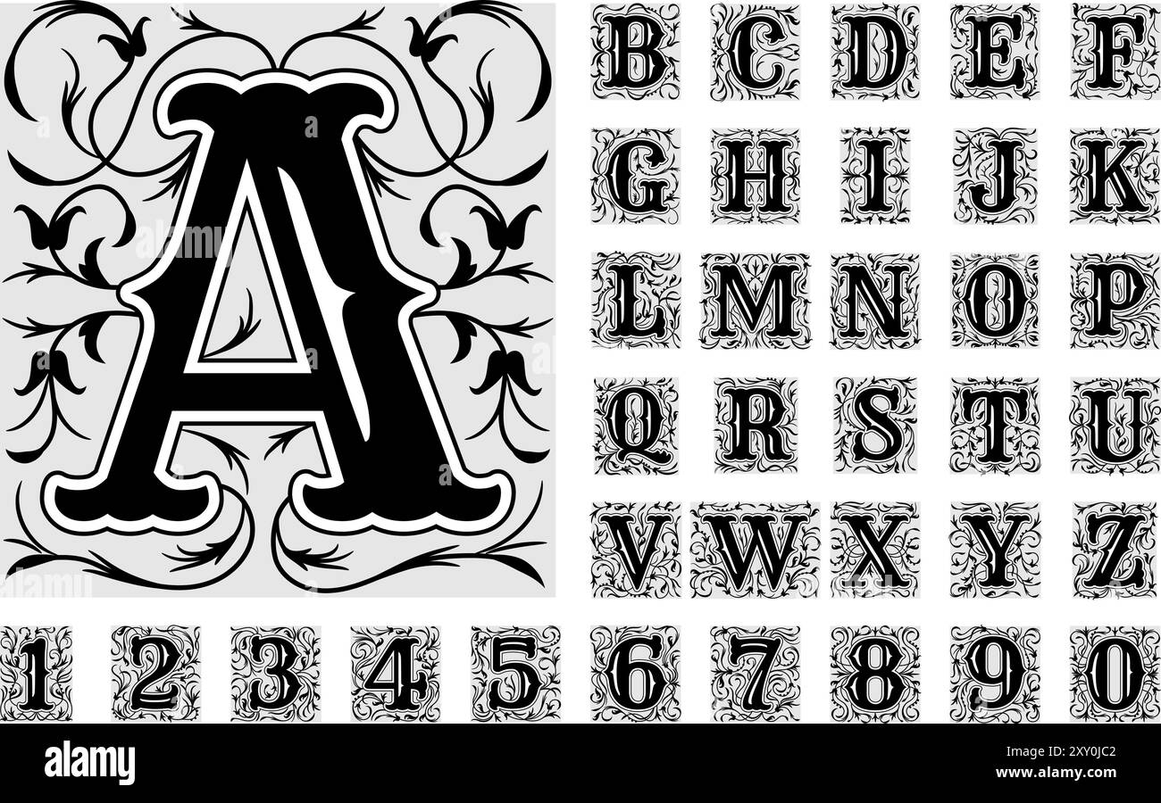 Ornate Alphabet Letters Ornate Alphabet Hi Res Stock Photography And