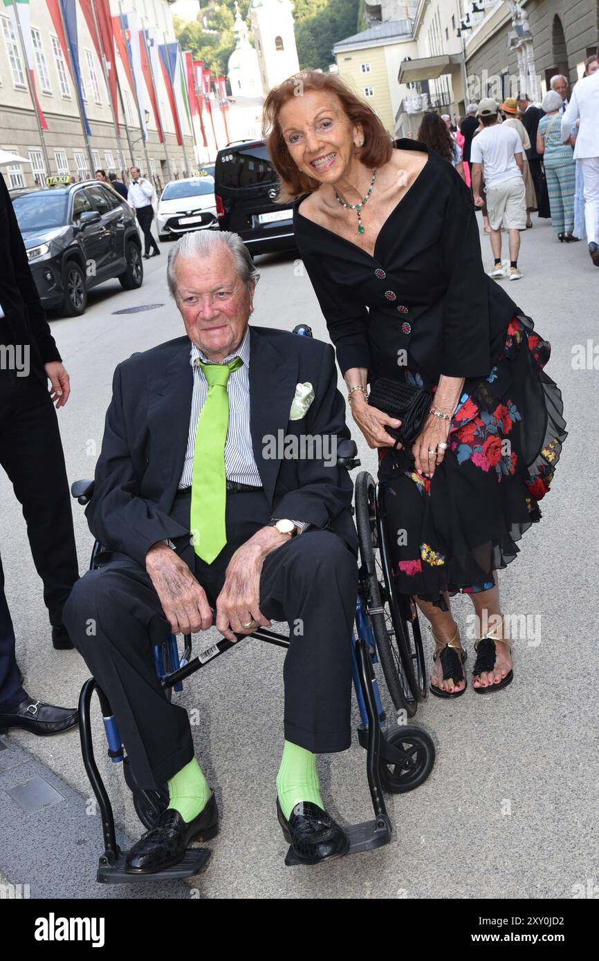 Toni Meggle, Gattin Marina Ponater-Meggle, 2024, Salzburg, Festspiele ...