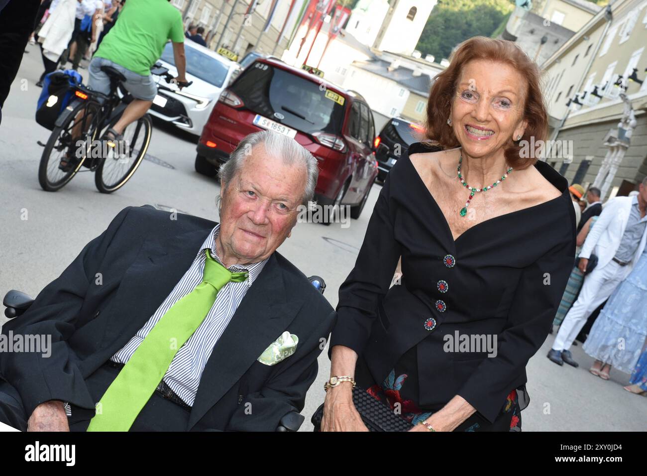 Toni Meggle, Gattin Marina Ponater-Meggle, 2024, Salzburg, Festspiele ...