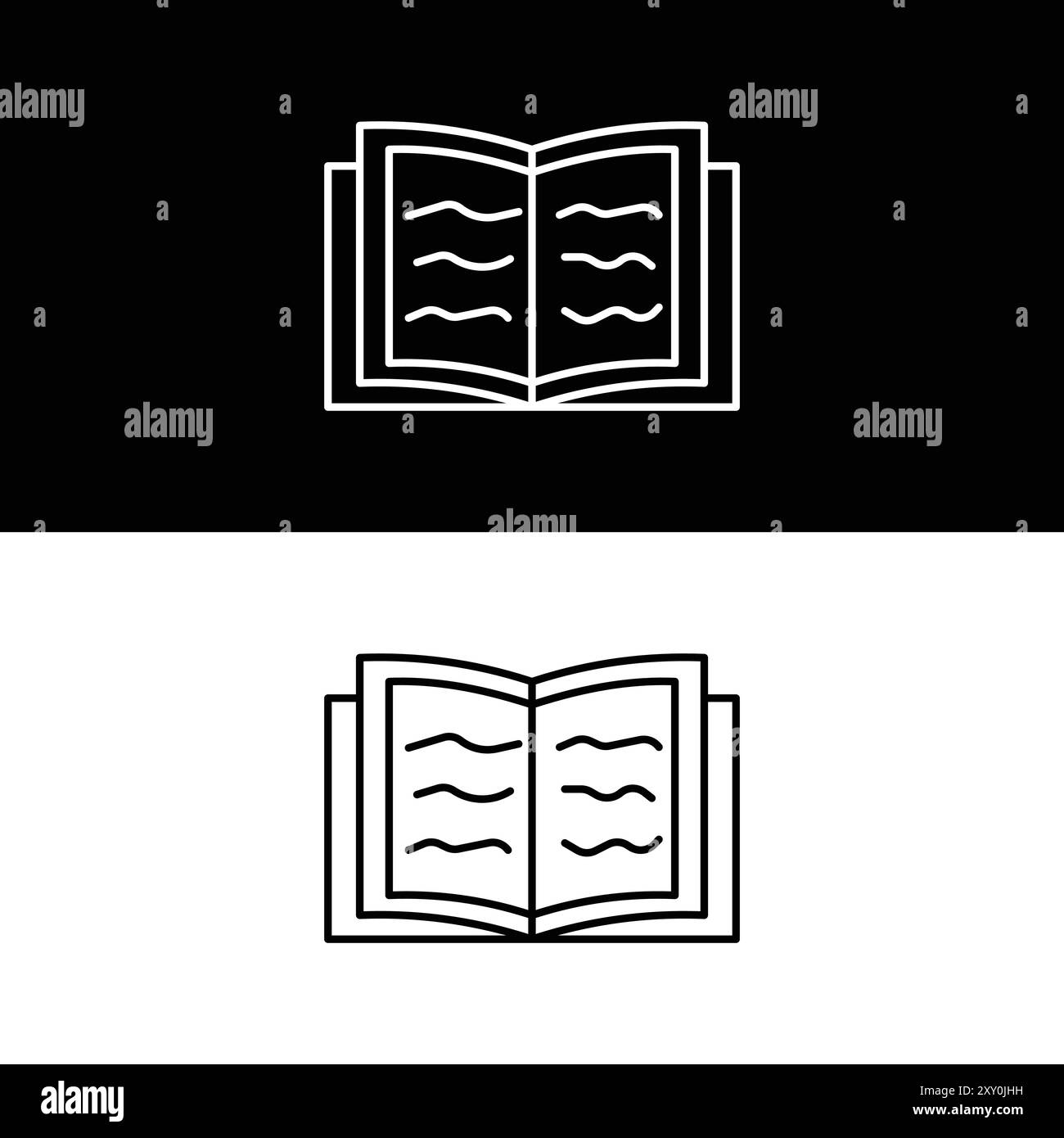 Open book illustration Black and White Stock Photos & Images - Alamy