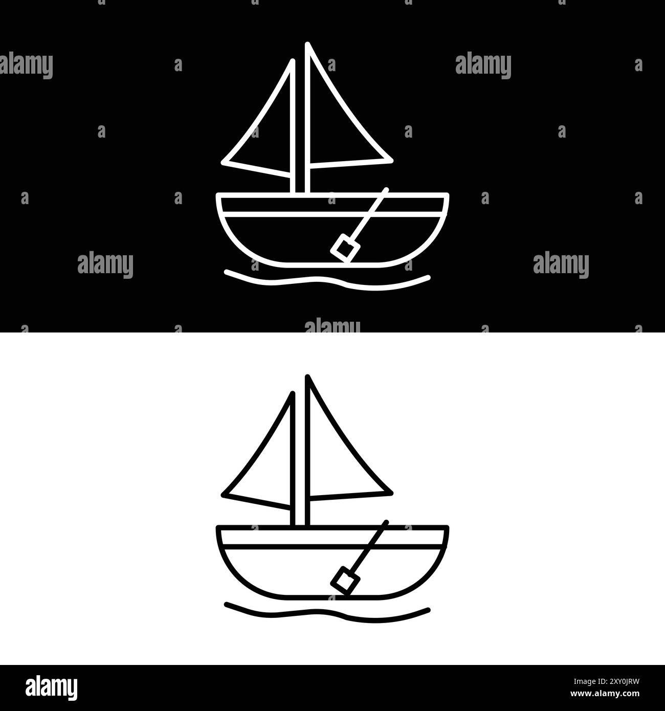 Boat, yacht simple vector icon, vector illustration Stock Vector Image ...