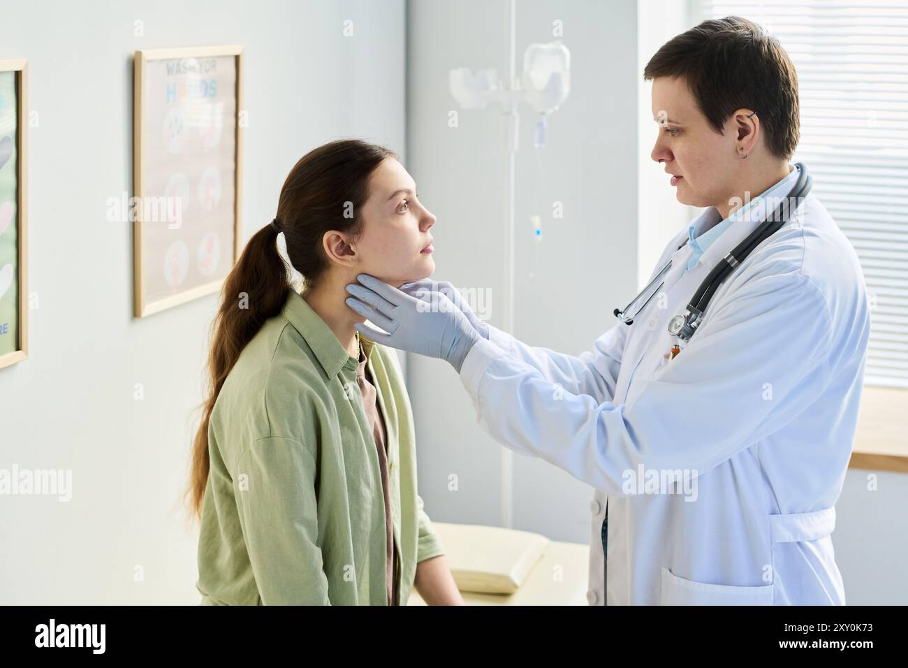 Healthcare professional conducting thorough medical examination for ...