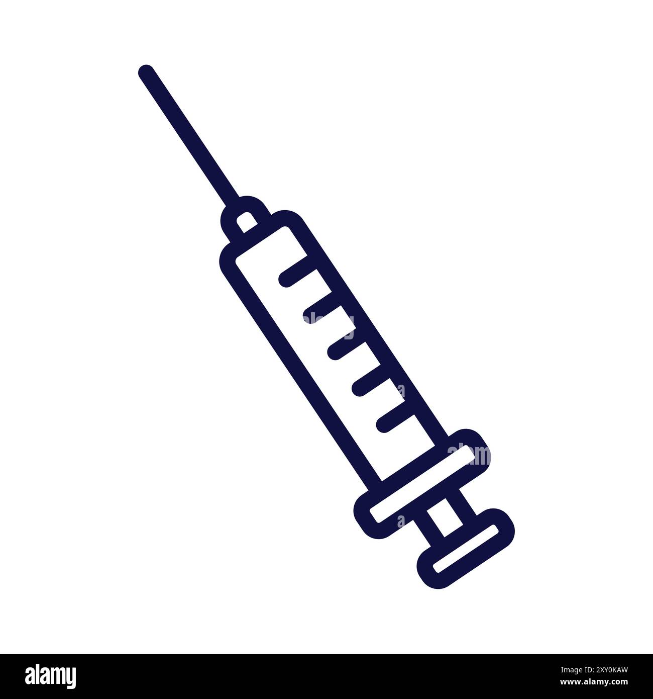 Syringe outline. Medical icon. Vector illustration isolated on white ...