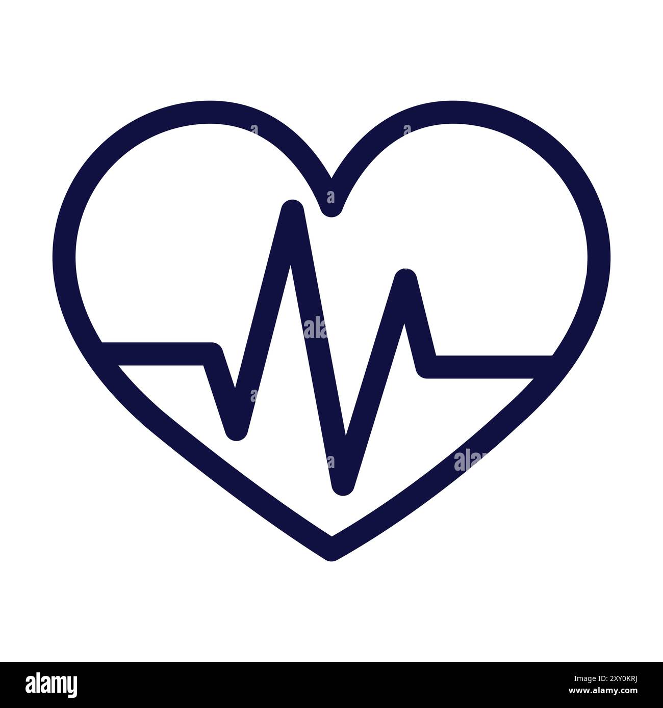 Heart rhythm outline. Medical icon. Vector illustration isolated on ...