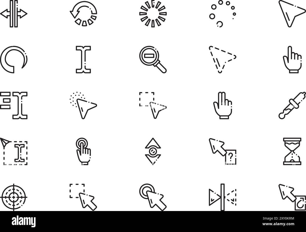 Selection and cursors icons collection is a vector illustration with ...