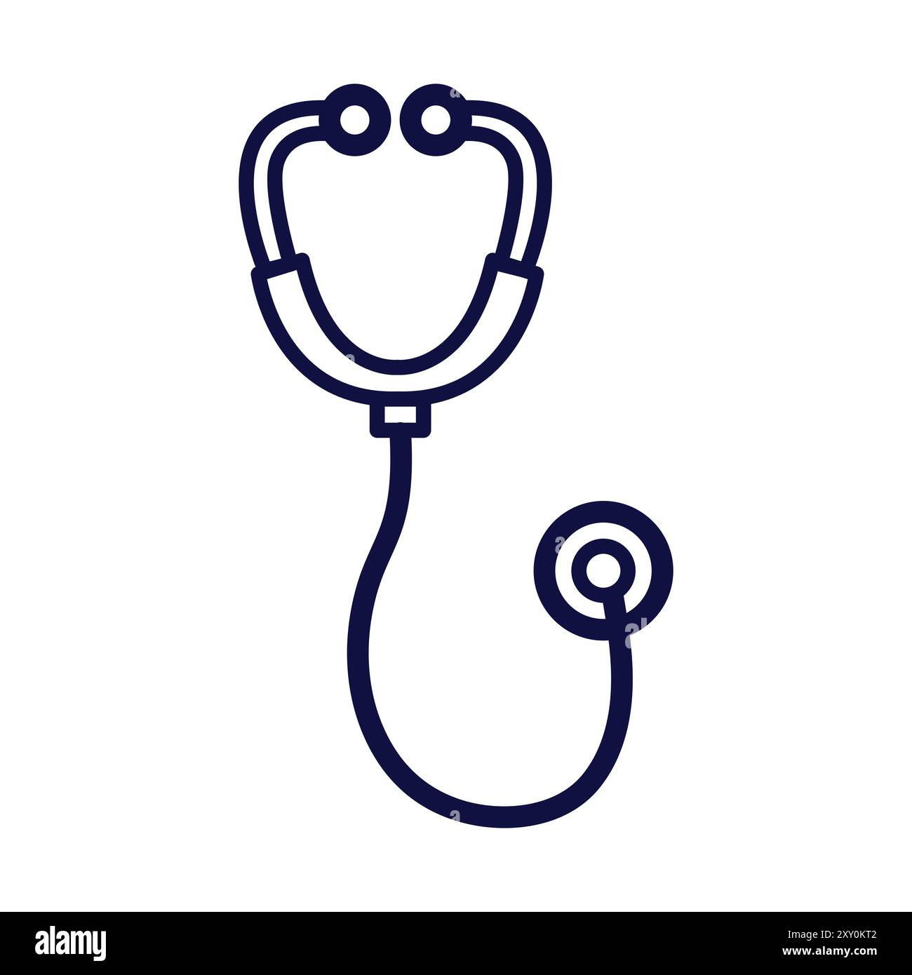 Stethoscope outline. Medical icon. Vector illustration isolated on ...