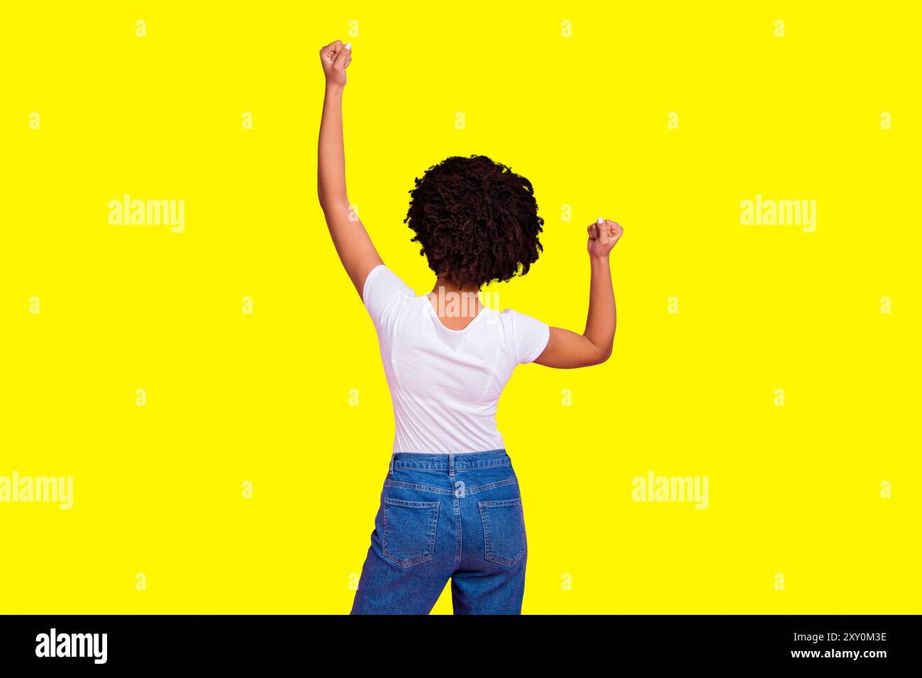 Rear back behind view portrait of her she nice-looking well-groomed ...