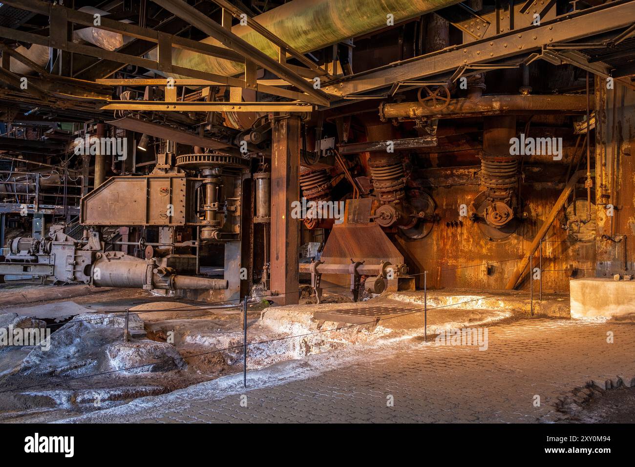 View of the old smelting furnaces in Völklingen Ironworks near ...