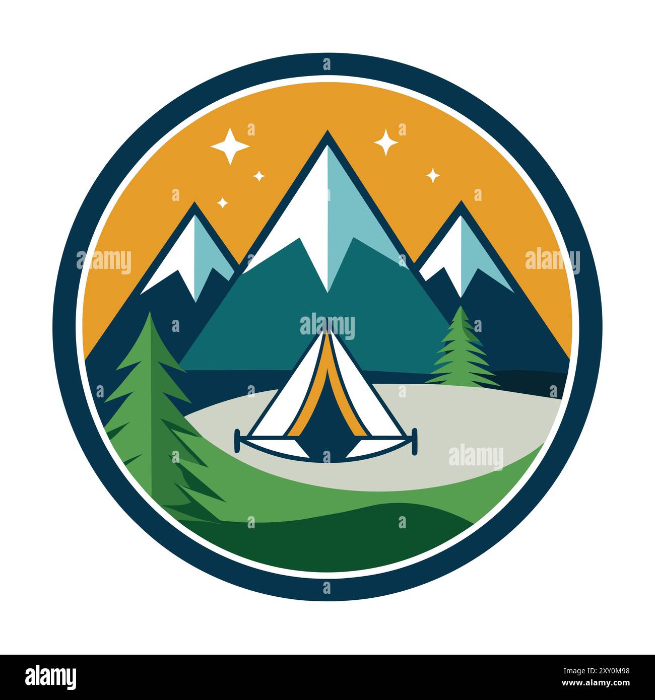 The Summer Camp Travel Badge Logo Stock Vector Image & Art - Alamy