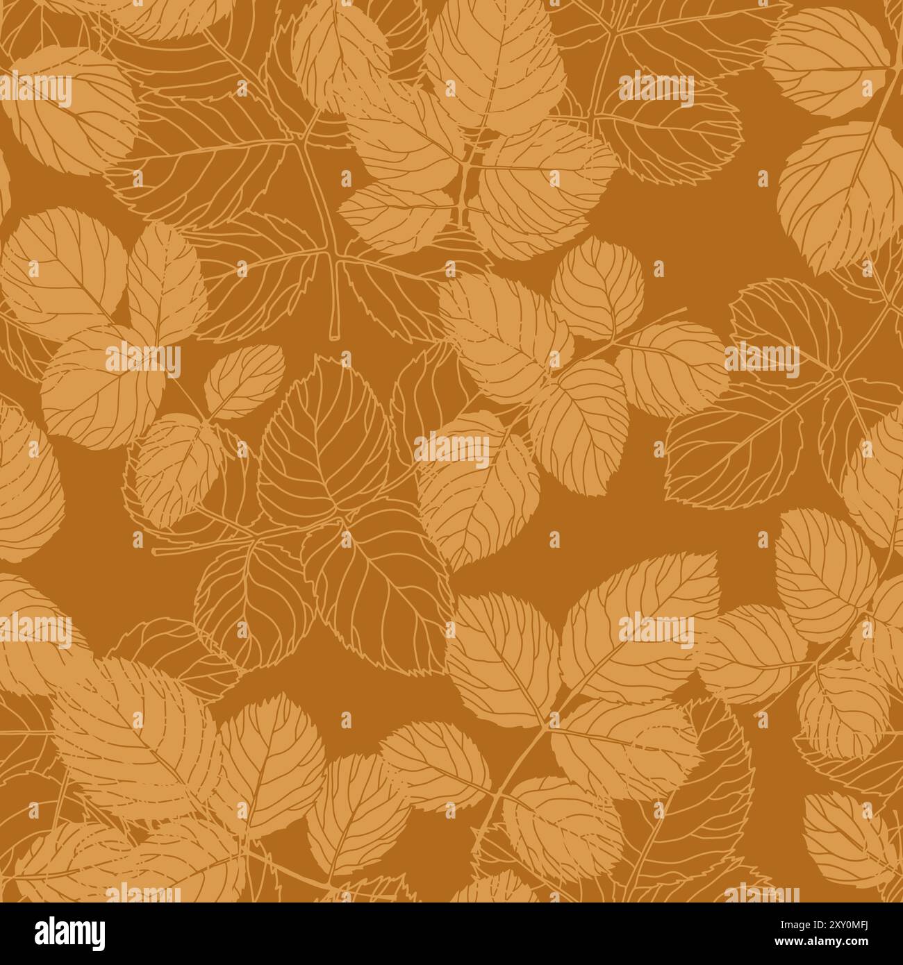 Dark Orange Leaves Pattern vector Stock Vector Image & Art - Alamy
