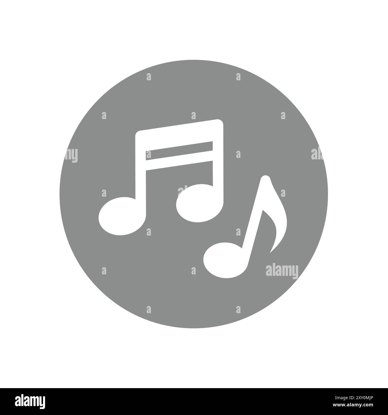 Musical notes in circle vector icon. Music note symbol Stock Vector ...