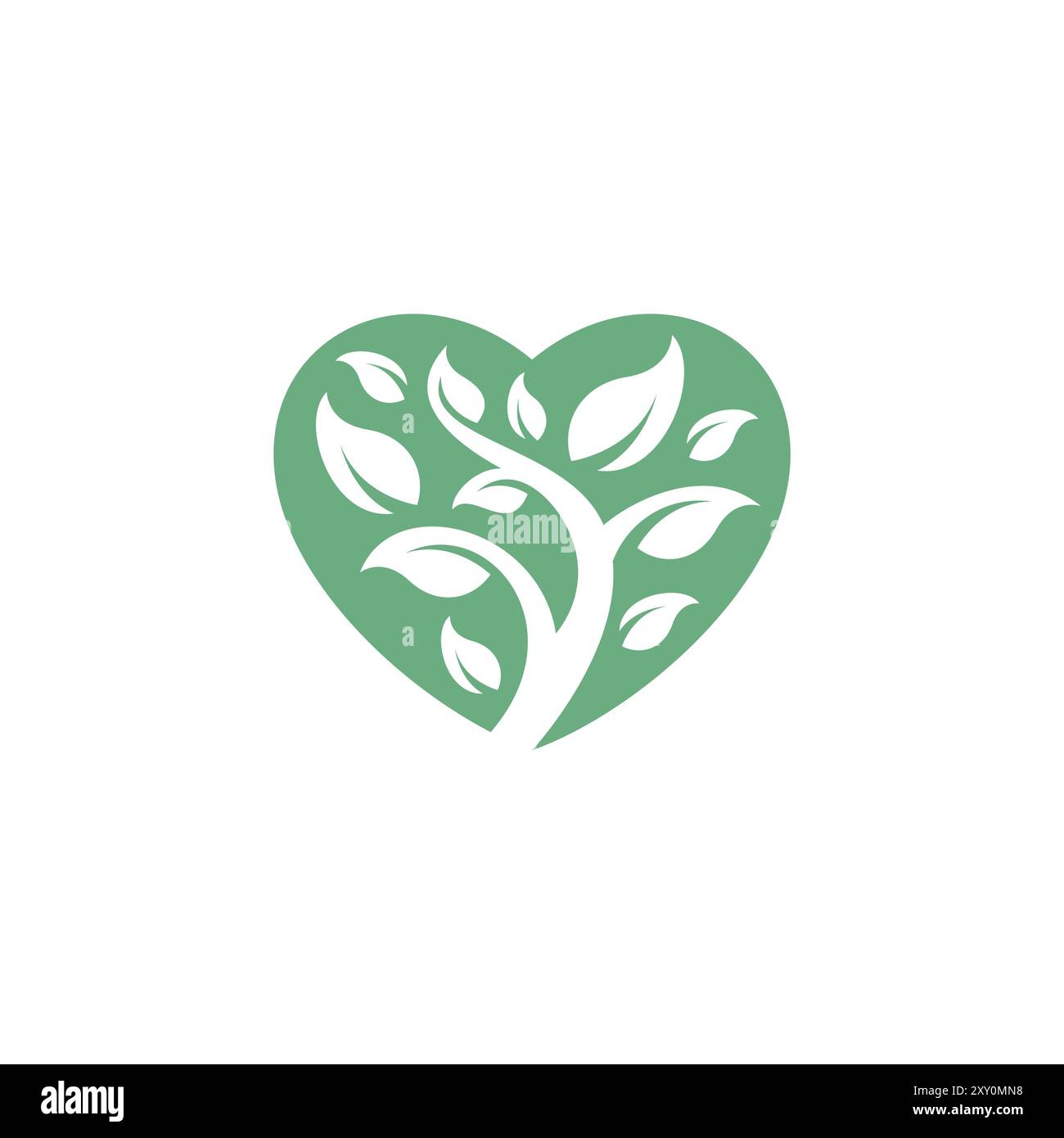 Love Leaf Organic Logo Design Stock Vector Image & Art - Alamy