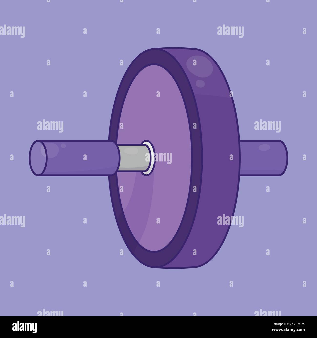 Gym Roller Equipment vector icon. gym fitness roller illustration. gym ...