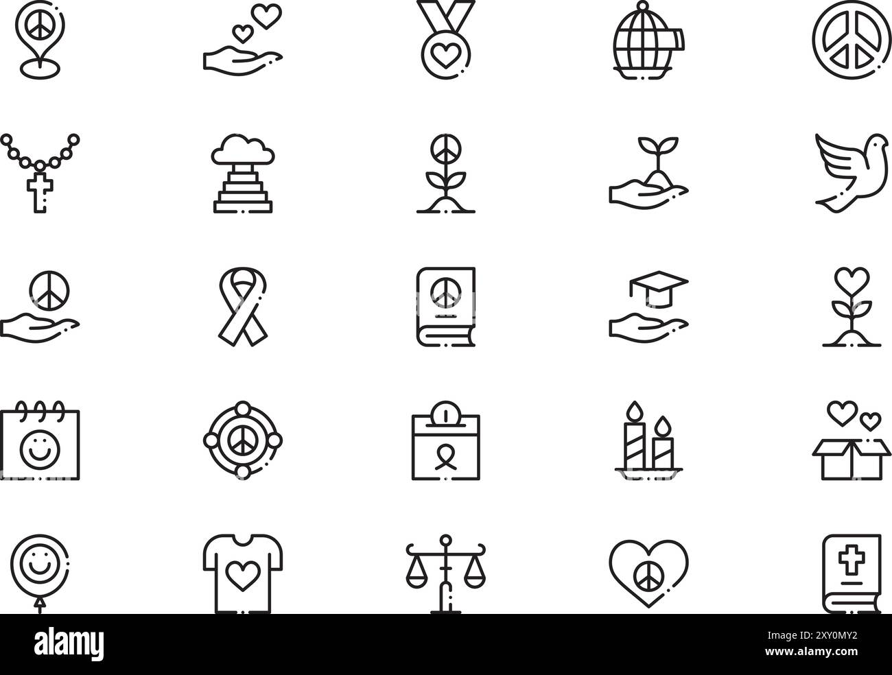 Hope icons collection is a vector illustration with editable stroke ...