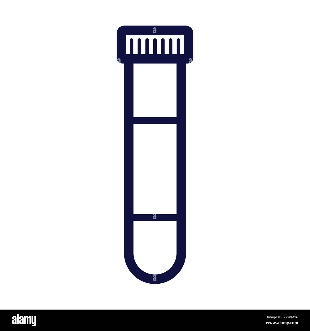 Outline of test tube. Medical icon. Vector illustration isolated on ...