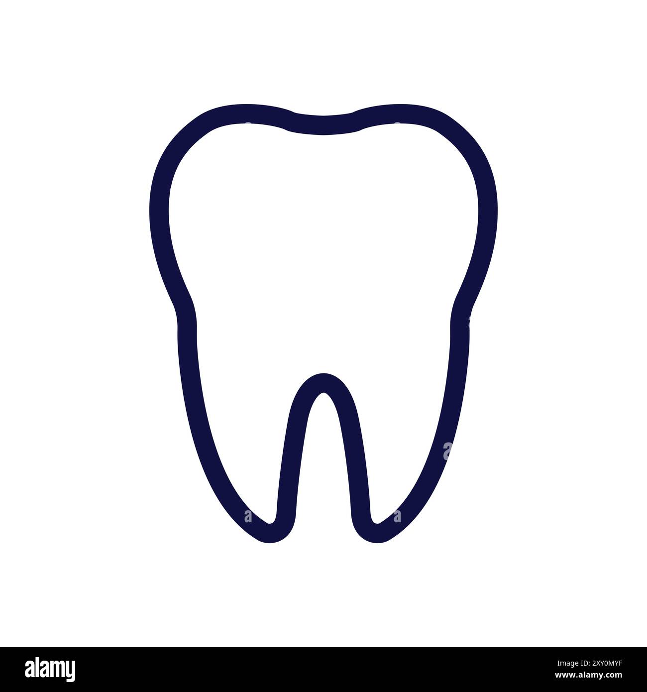 Tooth outline. Medical icon. Vector illustration isolated on white ...