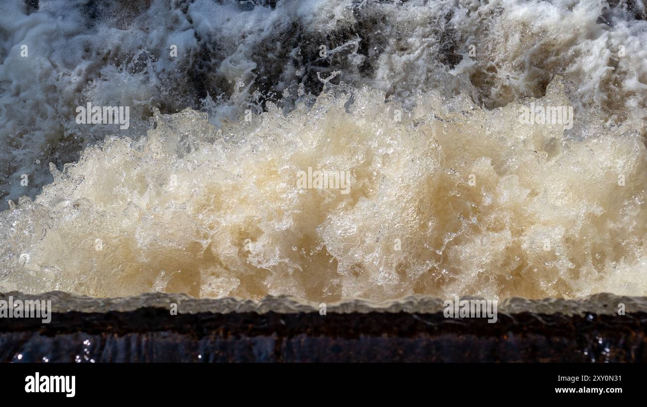 dam flood gate overflow detail from above Stock Photo - Alamy