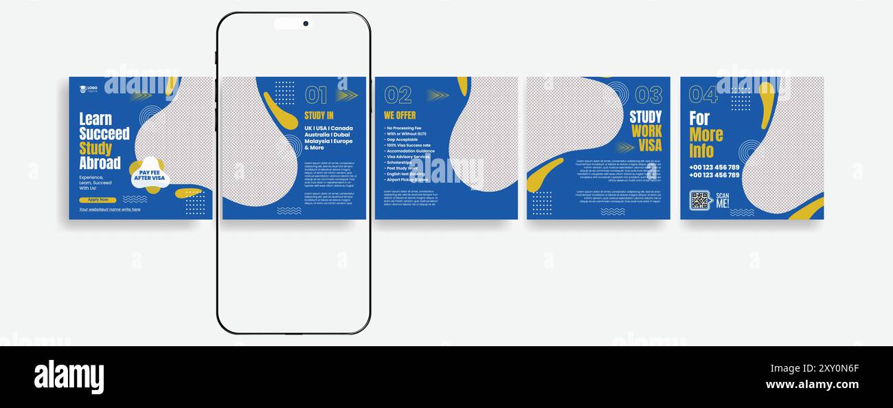 corporate business Marketing carousel post template for educational ...