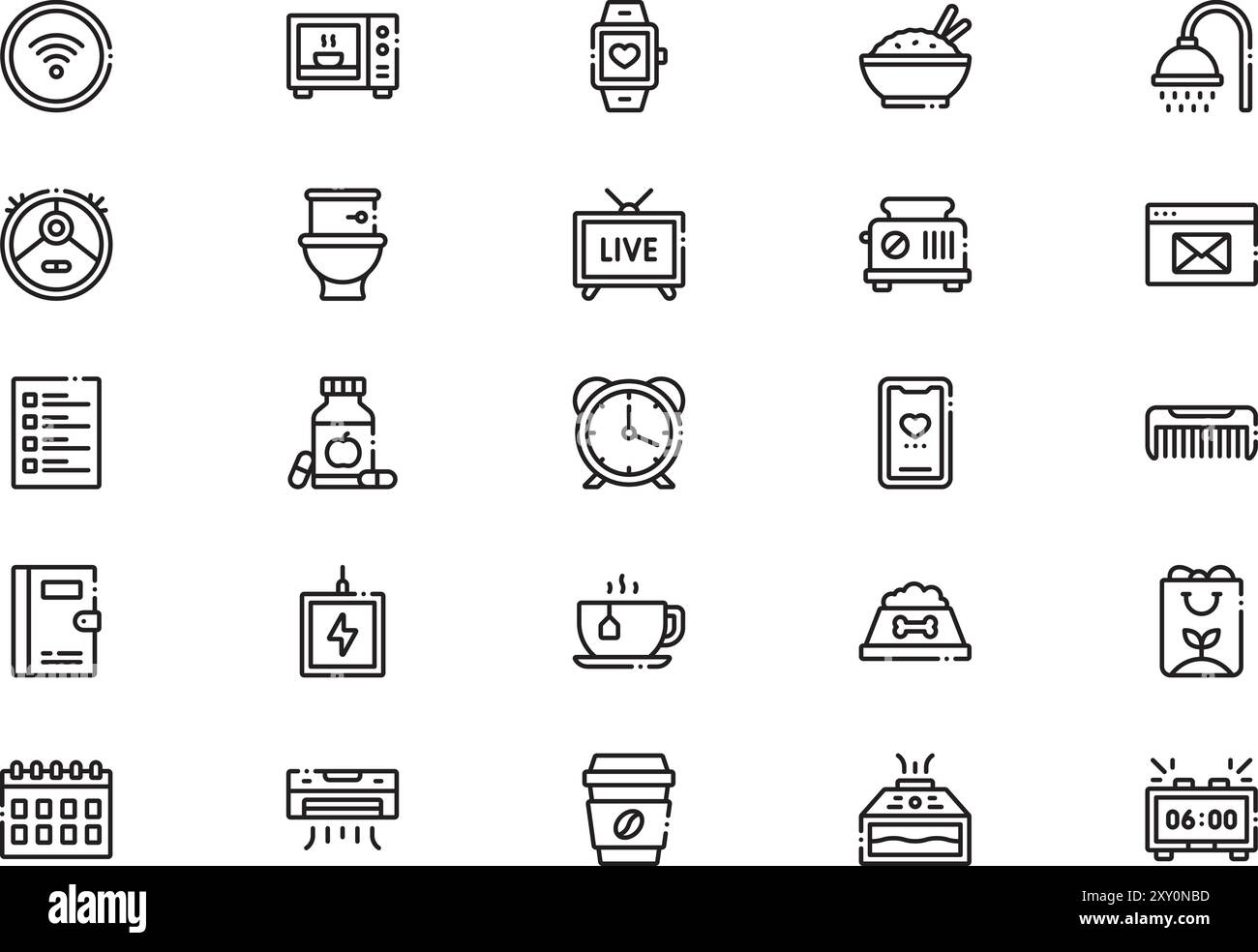 Everyday stuff icons collection is a vector illustration with editable ...