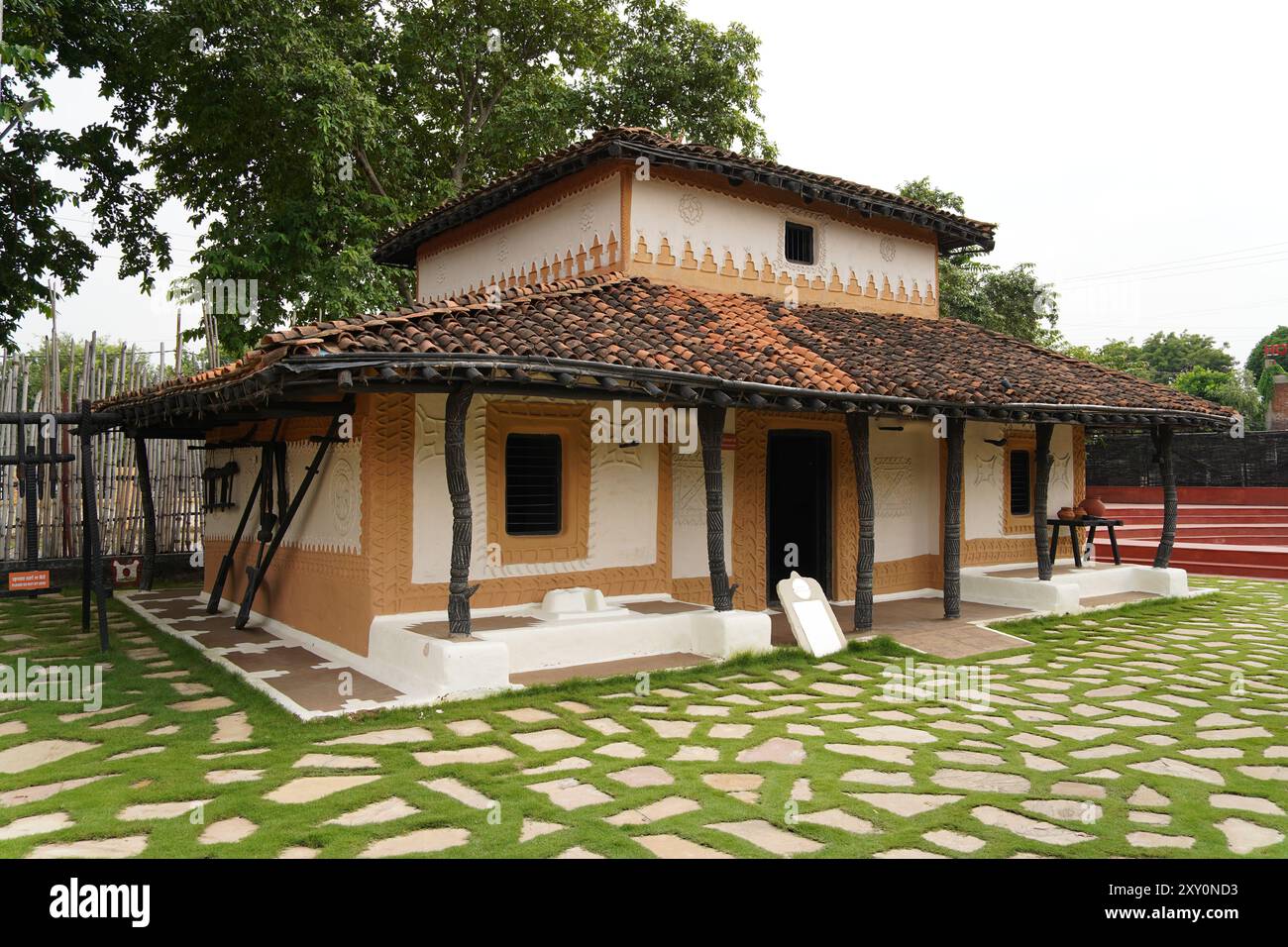 Representative house of the Korku. Cultural Village - AADIVART - State ...