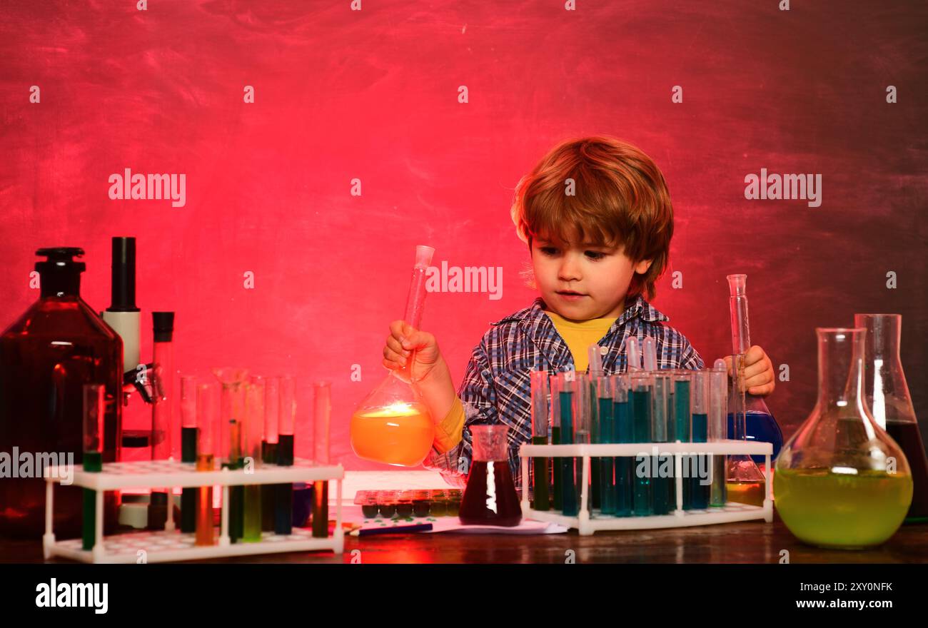 A chemistry demonstration. Biology experiments with microscope. Back to ...