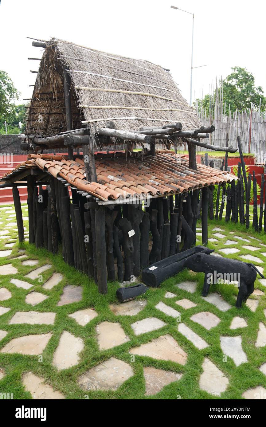 Representative house of the Baiga. Cultural Village - AADIVART - State ...