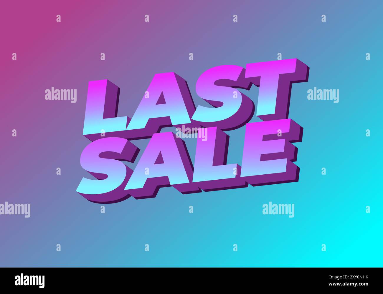 Last sale. Text effect design for ads purpose in 3D style Stock Vector ...