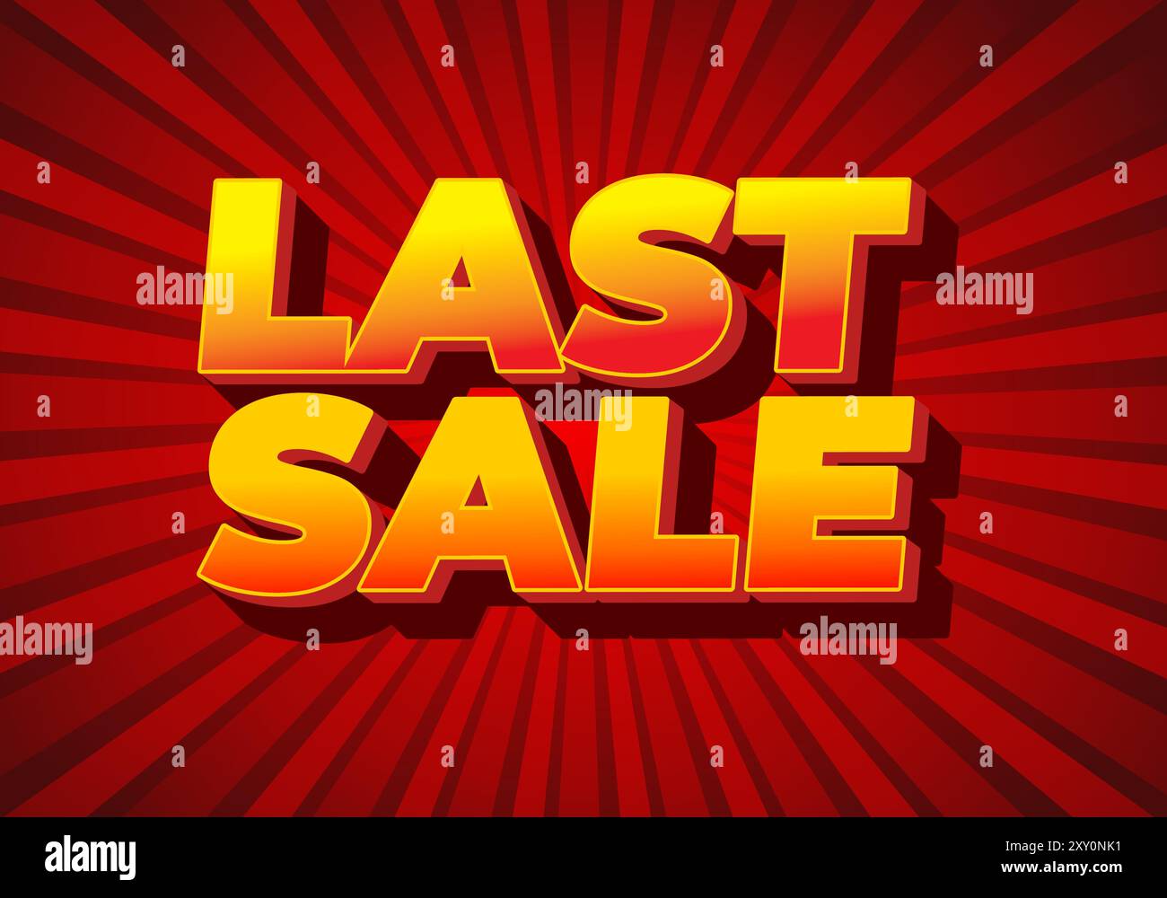 Last sale. Text effect design for ads purpose in 3D style Stock Vector ...