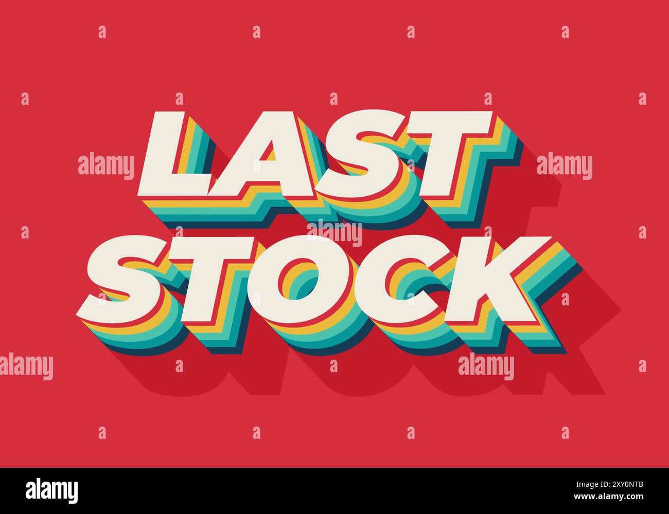 Last stock. Text effect design for ads purpose in 3D style Stock Vector ...