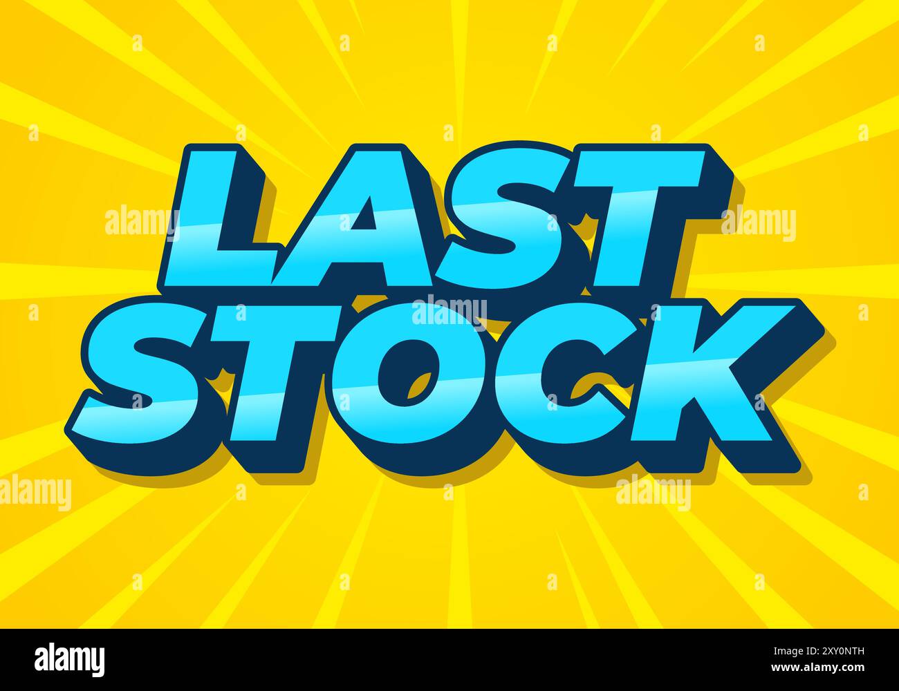 Last stock. Text effect design for ads purpose in 3D style Stock Vector ...