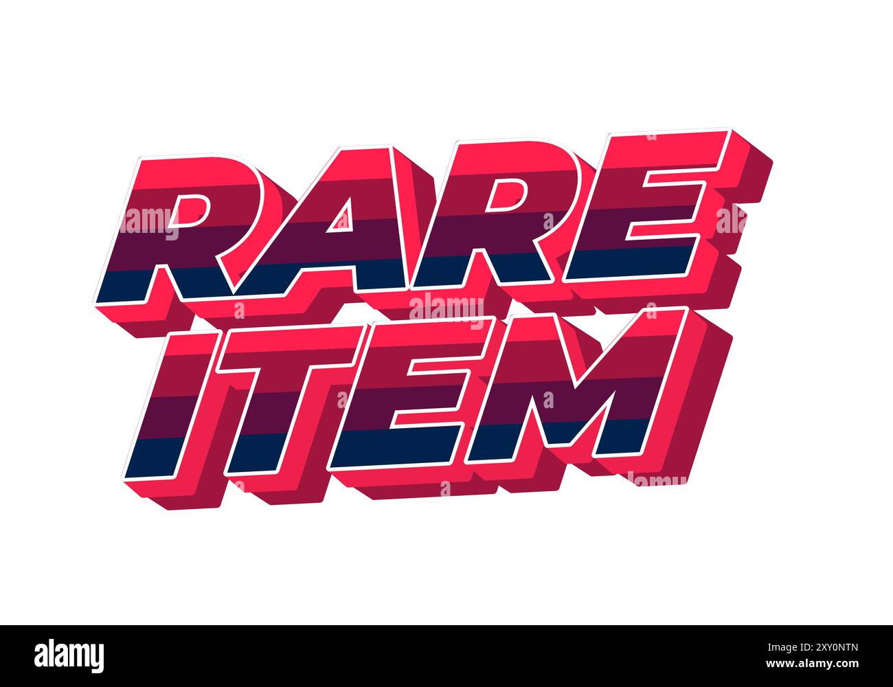 Rare item. Text effect design in 3D style for print ad purpose Stock ...