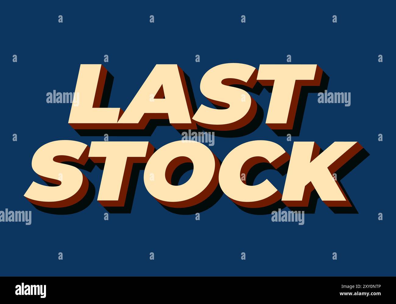 Last stock. Text effect design for ads purpose in 3D style Stock Vector ...