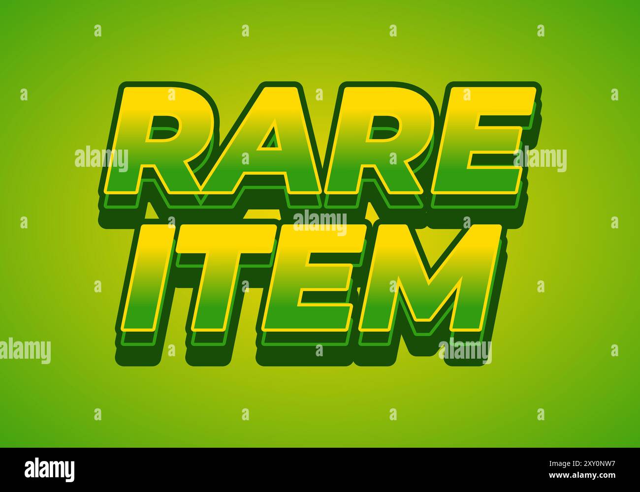 Rare item. Text effect design in 3D style for print ad purpose Stock ...