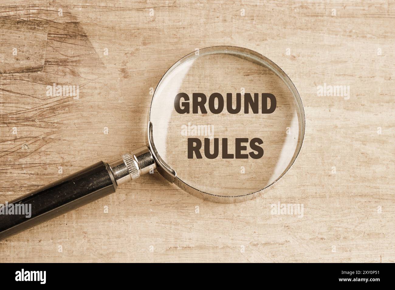Conceptual ground rules symbol. Copy space. GROUND RULES words written ...
