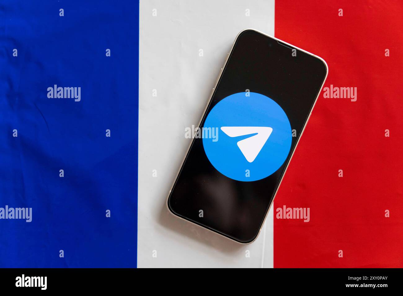 Japan. 27th Aug, 2024. In this photo illustration, a Telegram logo seen ...