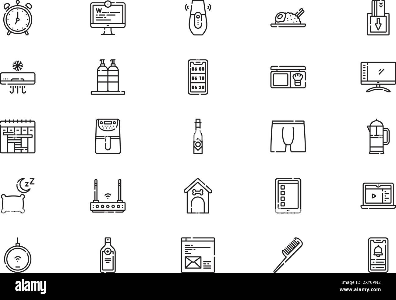 Everyday stuff icons collection is a vector illustration with editable ...