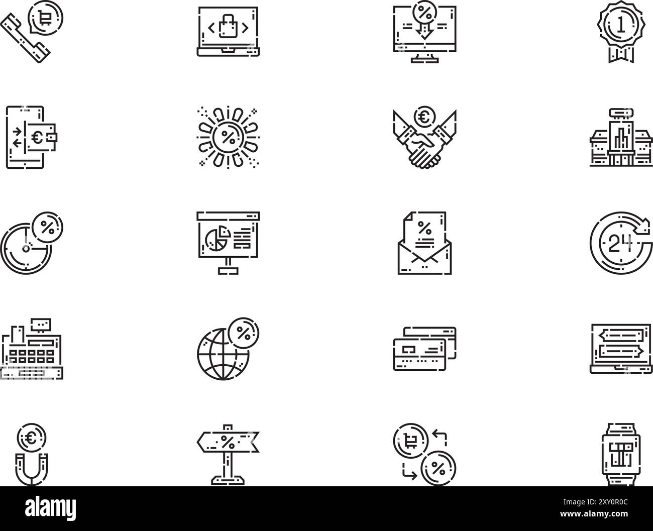 Sales icons collection is a vector illustration with editable stroke ...