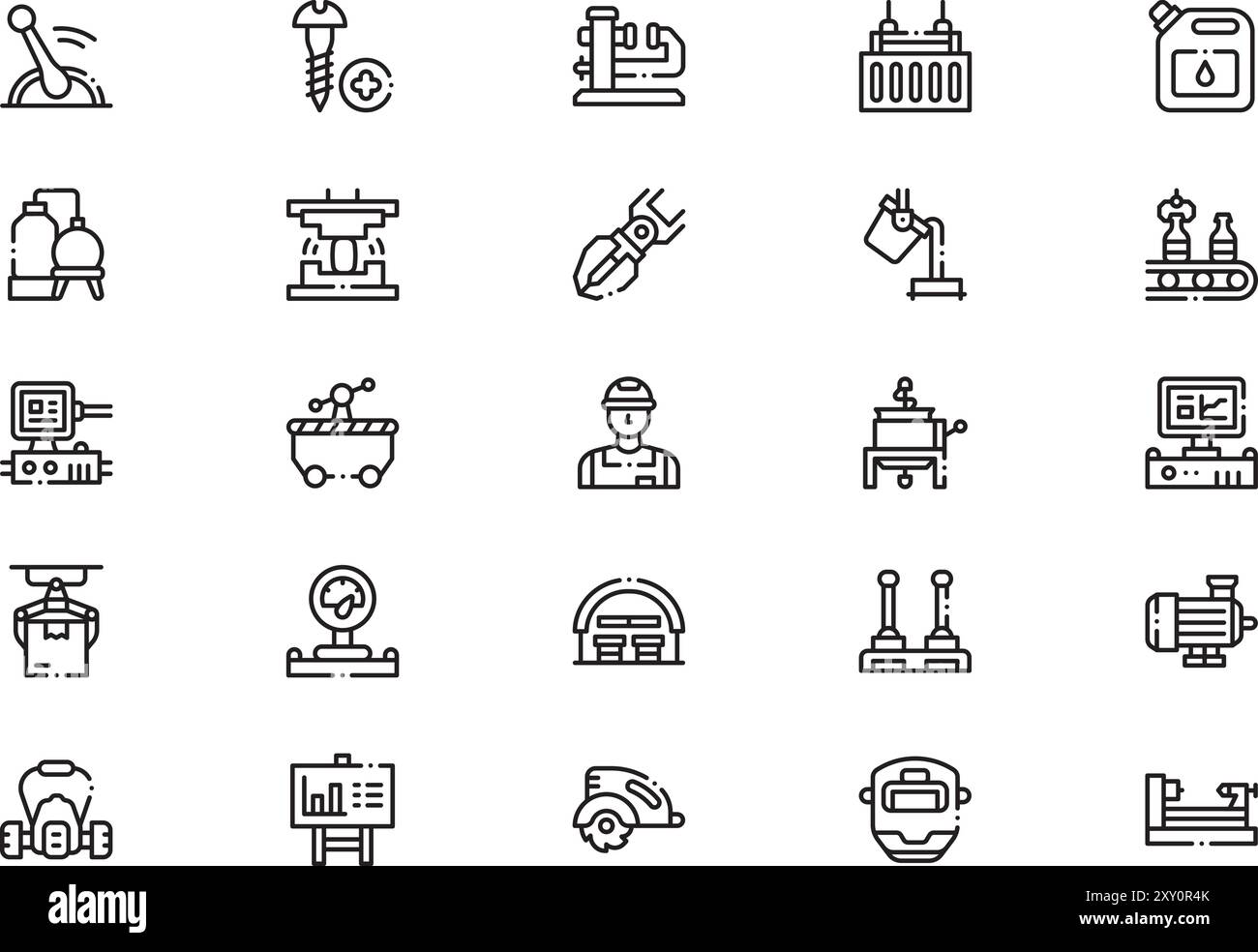 Manufacturing icons collection is a vector illustration with editable ...