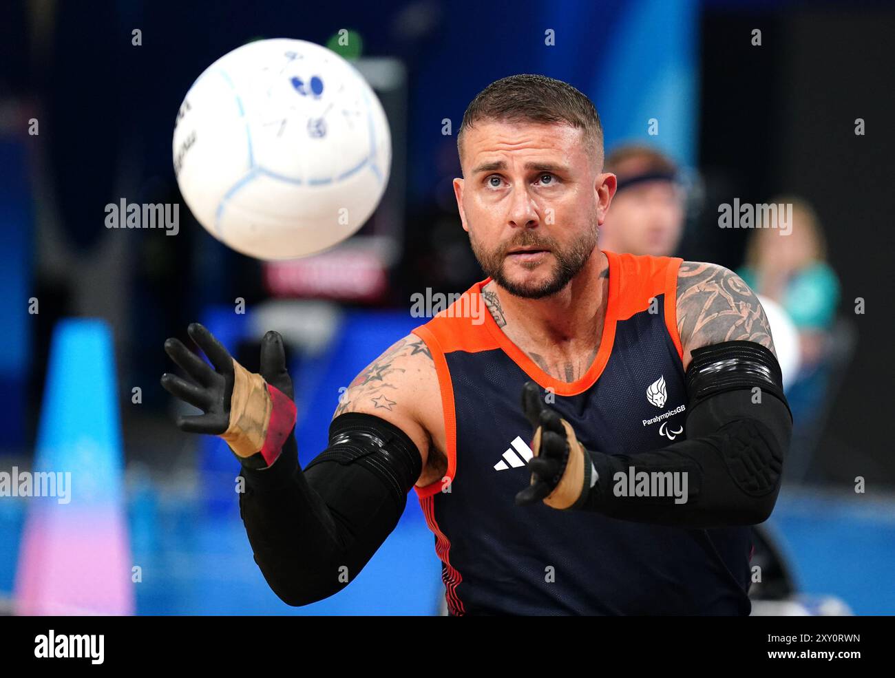 Great Britain's Stuart Robinson during the Wheelchair Rugby training at ...