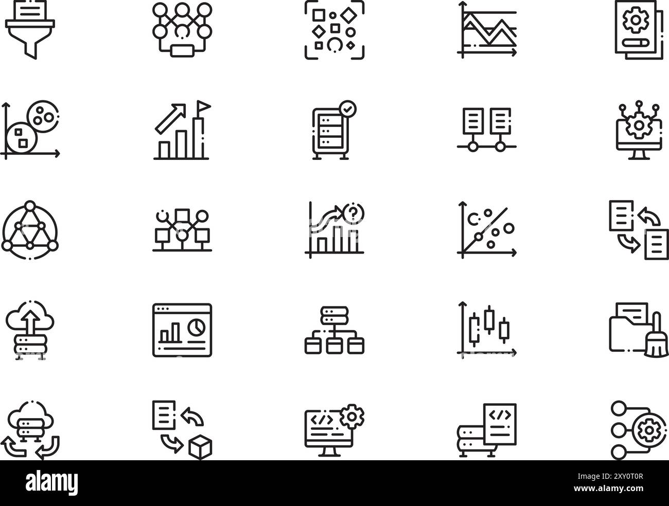 Data analytics icons collection is a vector illustration with editable stroke Stock Vector Image ...