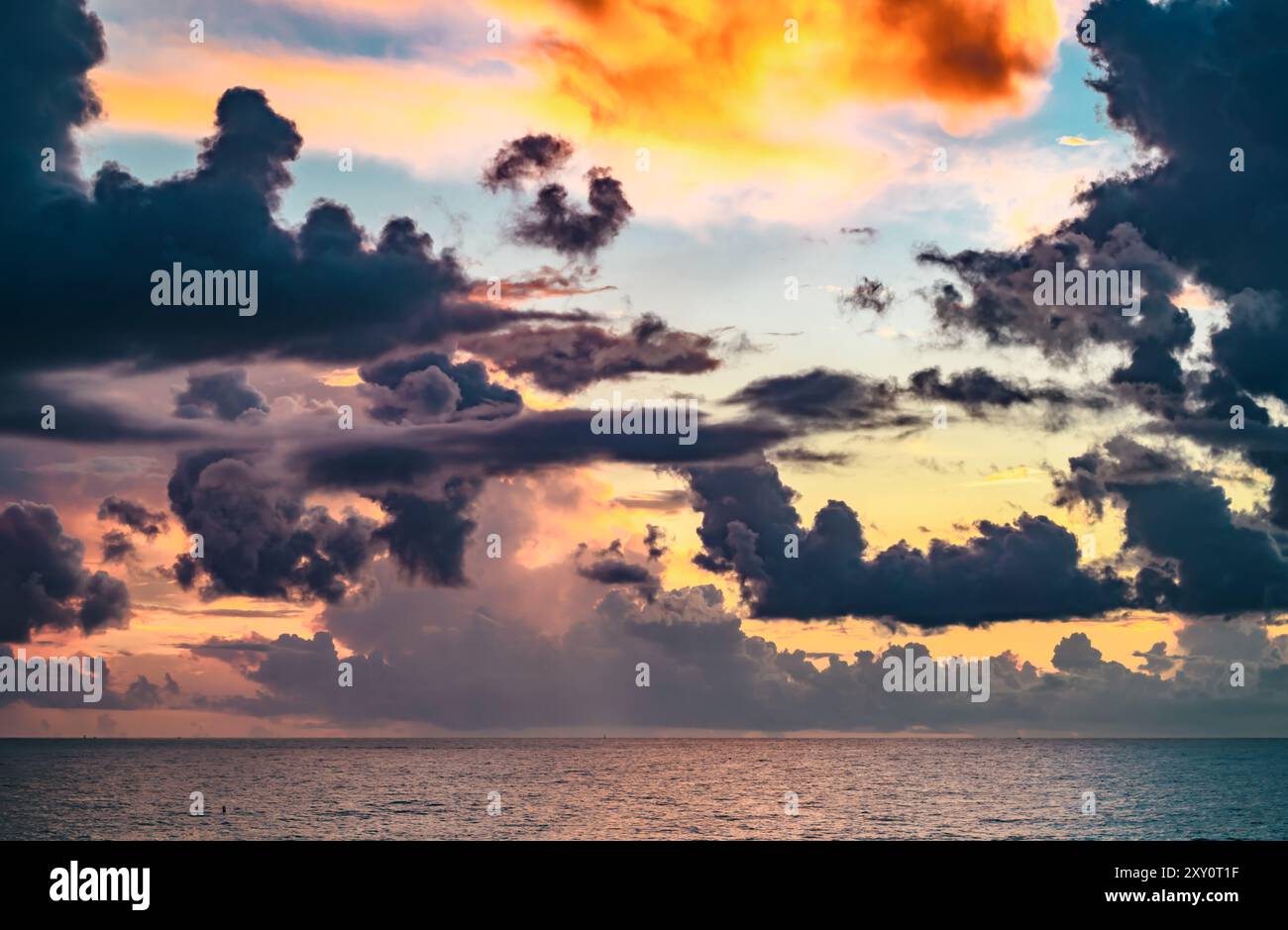 Sunset on sea background. Nature wallpaper with summer sea. Water sea ...