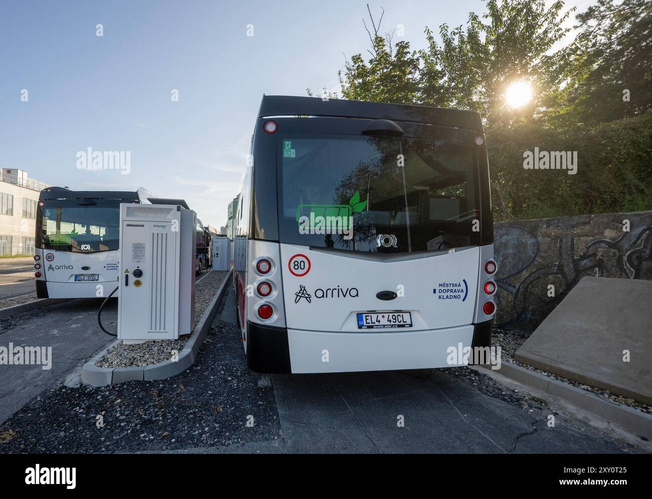 Kladno, Czech Republic. 27th Aug, 2024. Presentation of electric buses ...