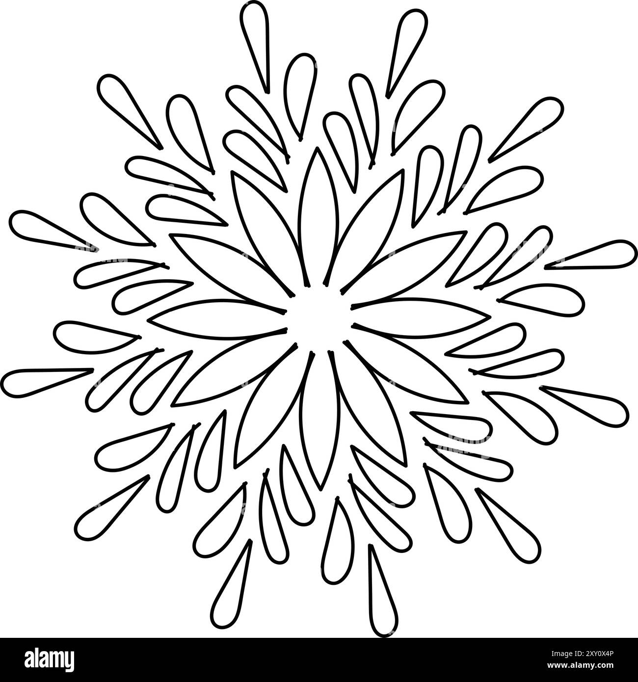 Elegant Simple Mandala line Drawing for print or use as Embroidery ...