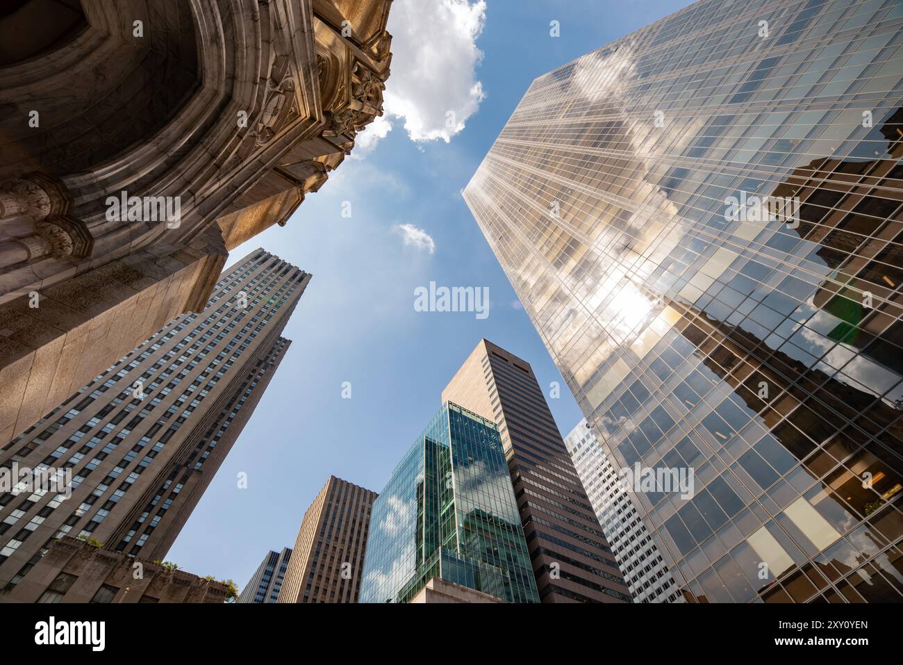 A dynamic view of Manhattan, New York showcasing the stunning contrast ...